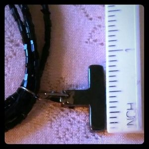 Jewelry | Vintage Hematite Cross Bugle Bead Necklace | Poshmark